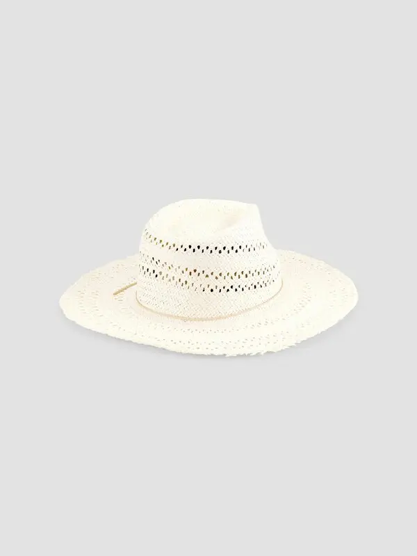 Rag & Bone Elle Perforated Straw Fedora