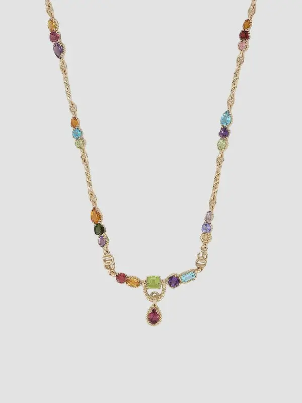 Dolce & Gabbana Easy Rainbow 18k & Semi-precious Gemstone Necklace