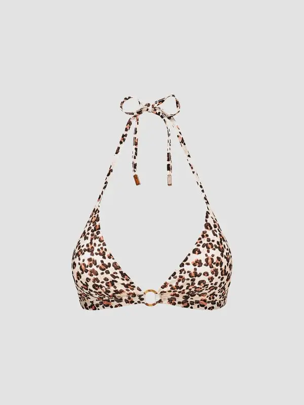 Vilebrequin Turtles Leopard String Bikini Top