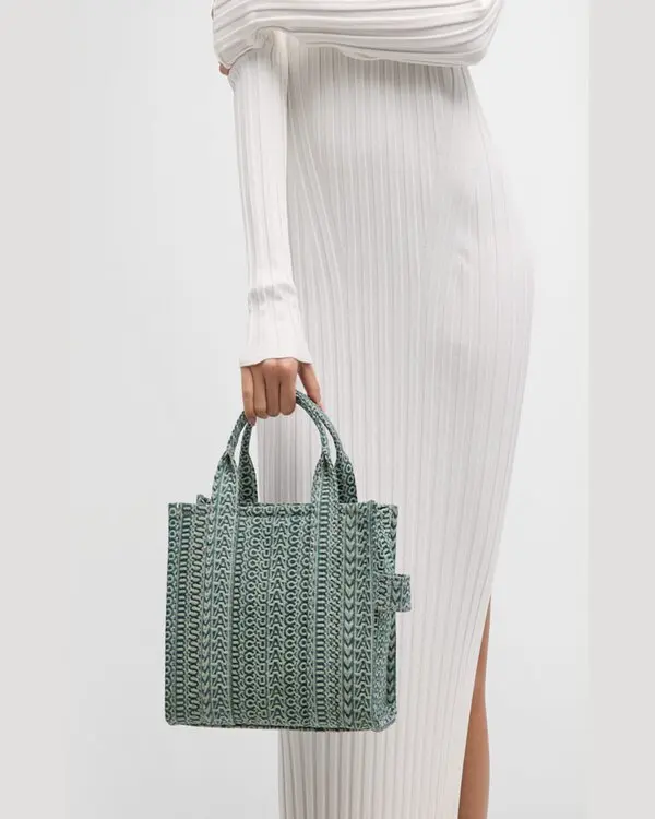 Marc Jacobs Washed Monogram Denim Small Tote