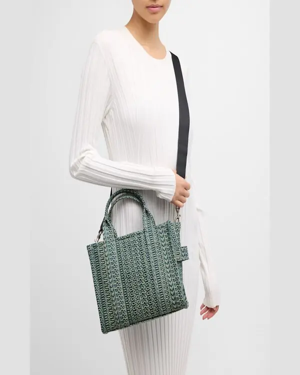 Marc Jacobs Washed Monogram Denim Small Tote