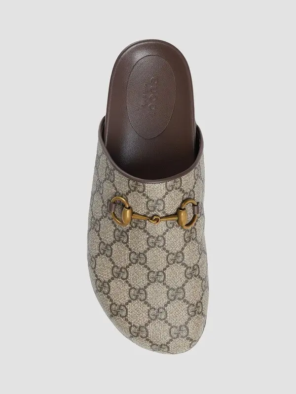 Gucci Sol Monogram Coated Canvas Slides - Beige