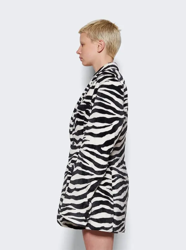 Vetements Fleece Hourglass Tailored Jacket - Zebra