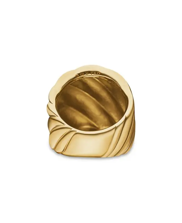 David Yurman 18k Yellow Sculpted Cable Ring - Gold