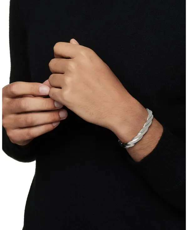 David Yurman Dy Helios Cuff Bangle Bracelet - Silver