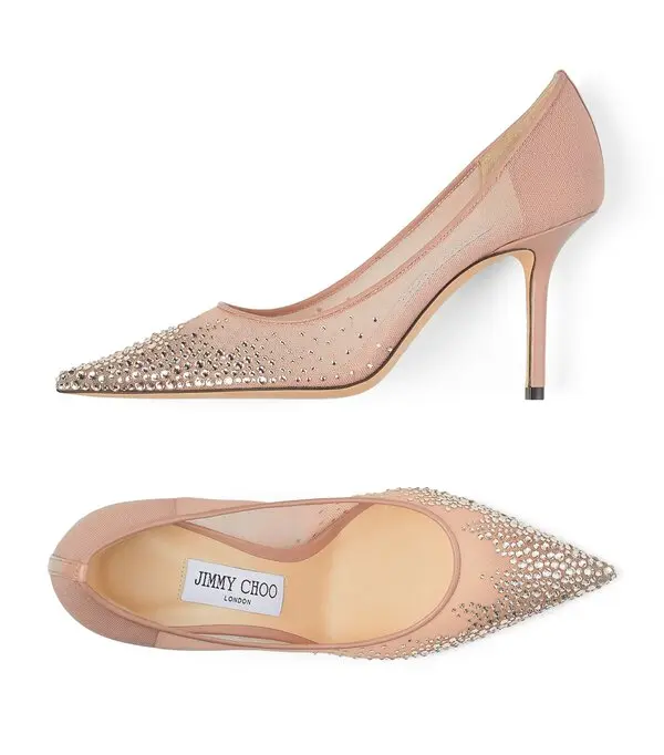 JIMMY CHOO Love 85 Embellished Pumps - Pink