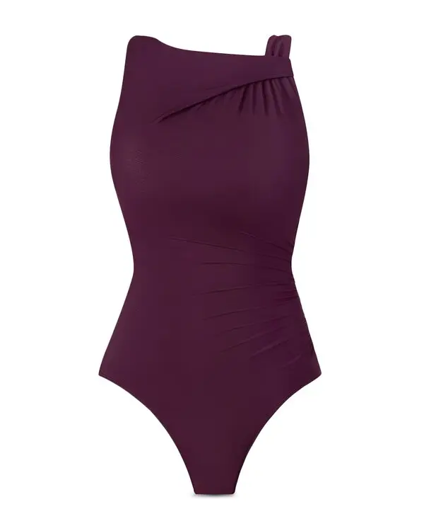 Miraclesuit Rock Solid Avra Asymmetric One Piece Swimsuit - Bing