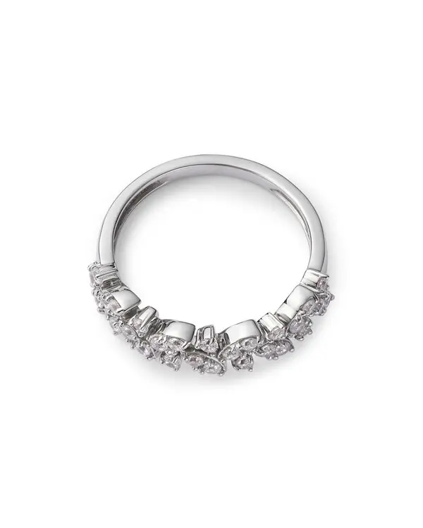 Bloomingdale'S Diamond And 14k Gold Leaf Band Ring, 0.50 Tcw