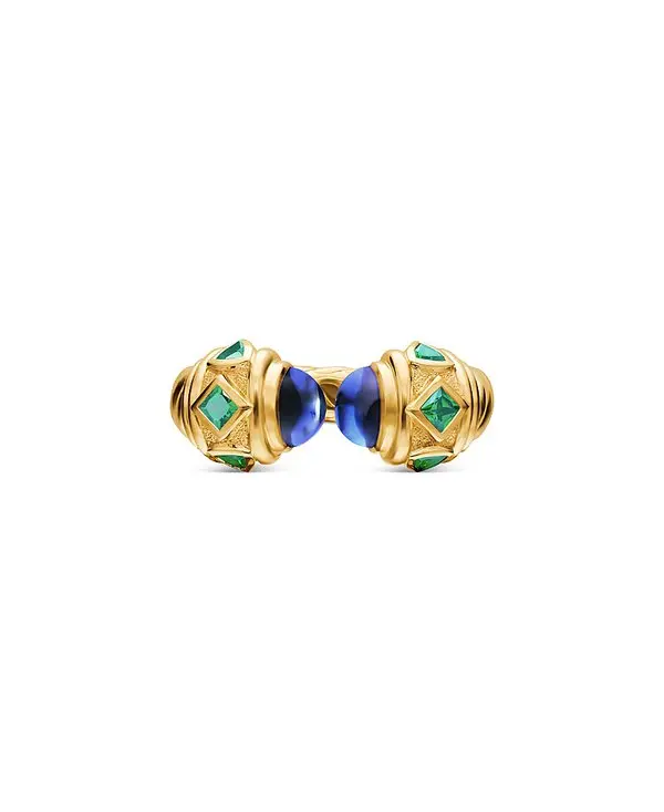 David Yurman 18k Yellow Gold Renaissance Ring - Blue/gold