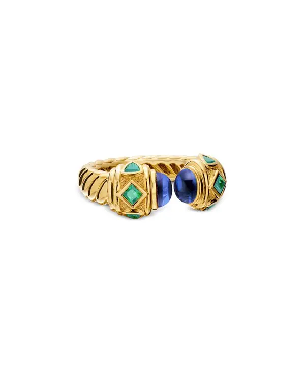 David Yurman 18k Yellow Gold Renaissance Ring - Blue/gold