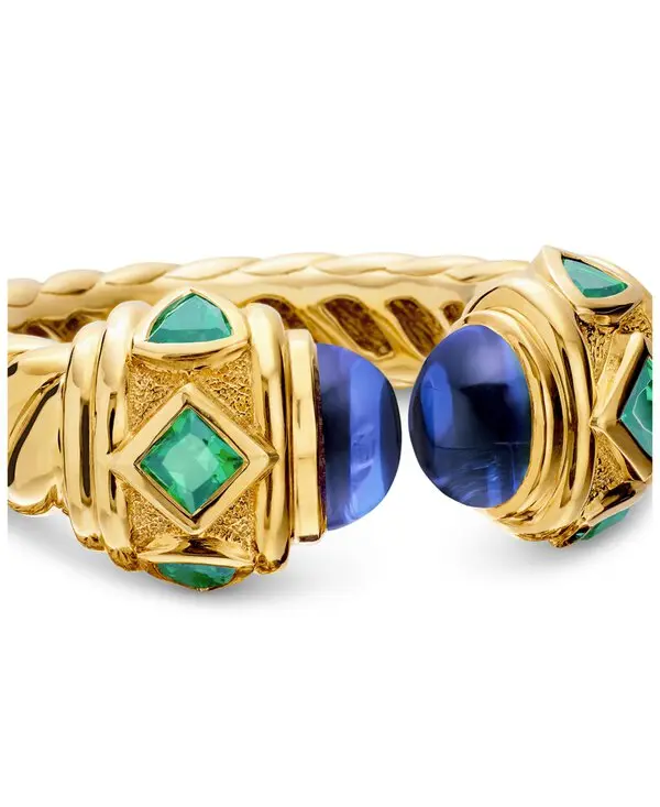David Yurman 18k Yellow Gold Renaissance Ring - Blue/gold