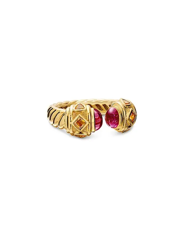 David Yurman 18k Yellow Gold Renaissance Ring - Pink/gold