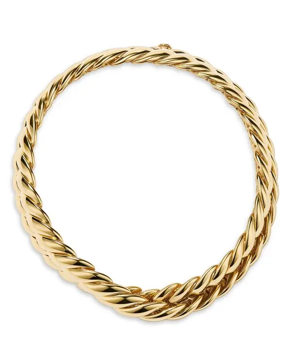 David Yurman 18k Sculpted Cable Wrap Bracelet - Gold