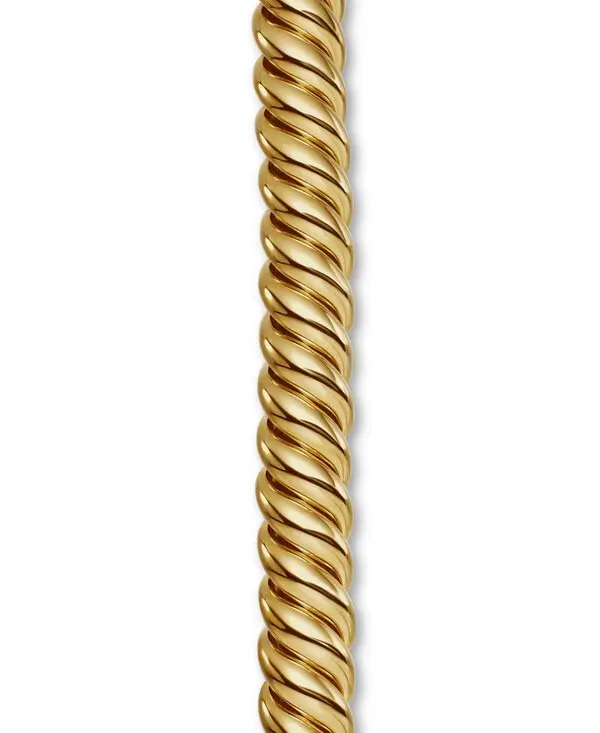 David Yurman Sculpted Cable Bracelet In 18k Yellow 14mm