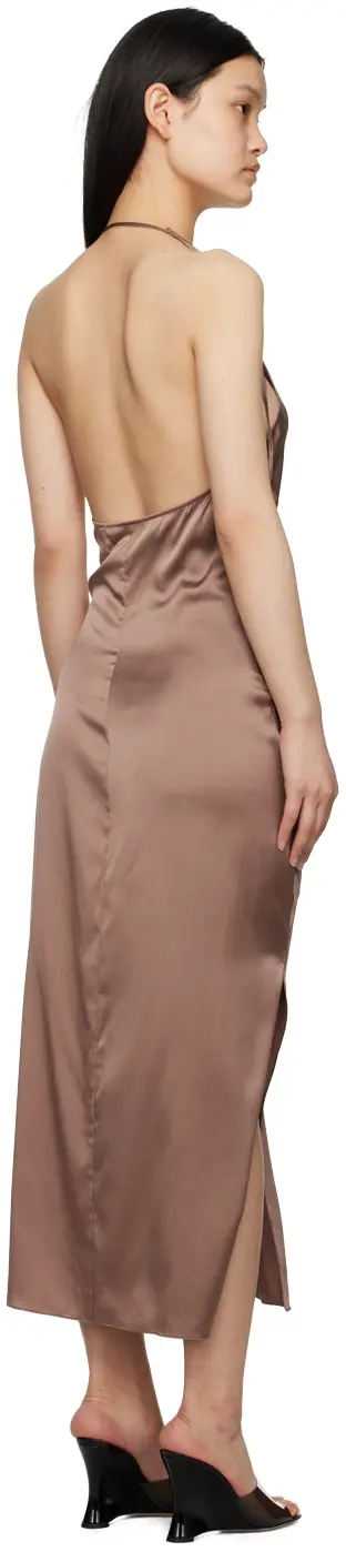 Helmut Lang Halter Midi Dress In Blush - Q2d - 63% Off | Editorialist