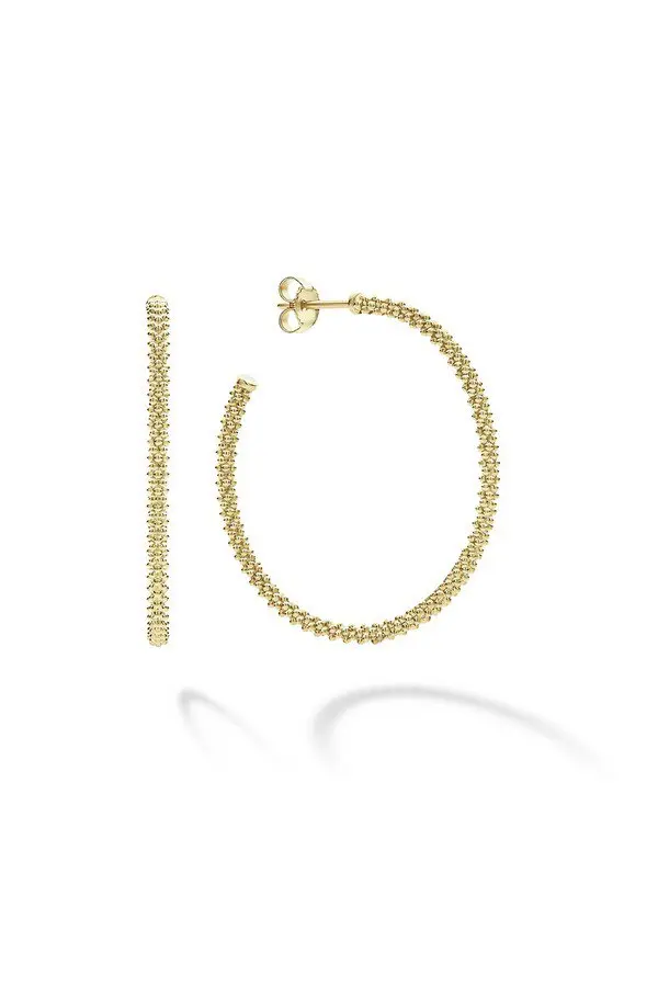Lagos Caviar 18k Hoop Earrings - Gold