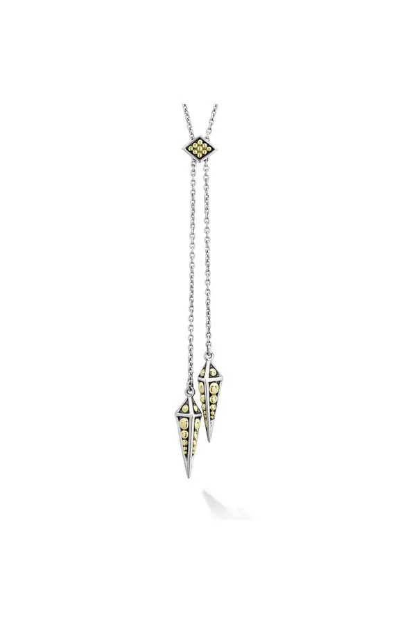 Lagos Ksl Pyramid Lariat Necklace - Gold
