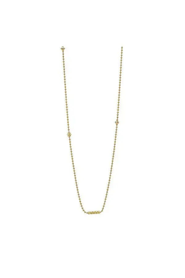 Lagos Caviar Beaded Necklace - Gold