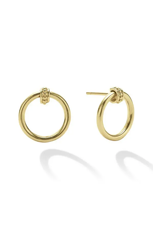 Lagos Meridian 18k Circle Stud Earrings - Gold