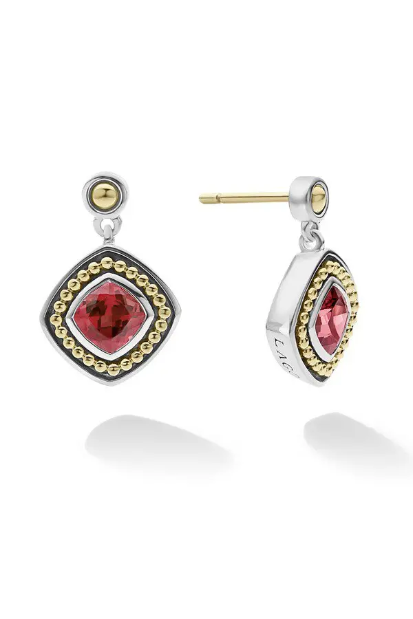 Lagos Rittenhouse Rhodolite Garnet Drop Earrings - Gold