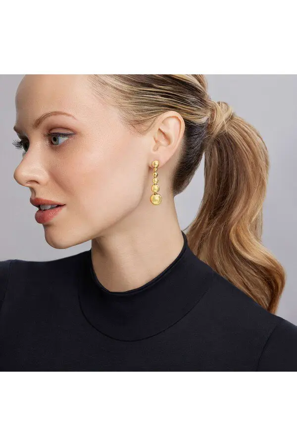Lagos Caviar Six Graduated Bead Drop Earrings