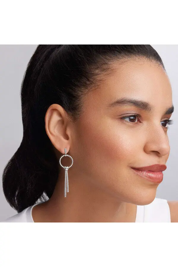 Lagos Signature Caviar Drop Earrings - Gold