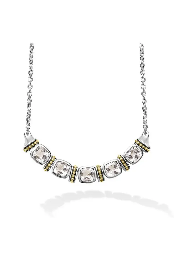 Lagos Rittenhouse Five Station Topaz Necklace - White
