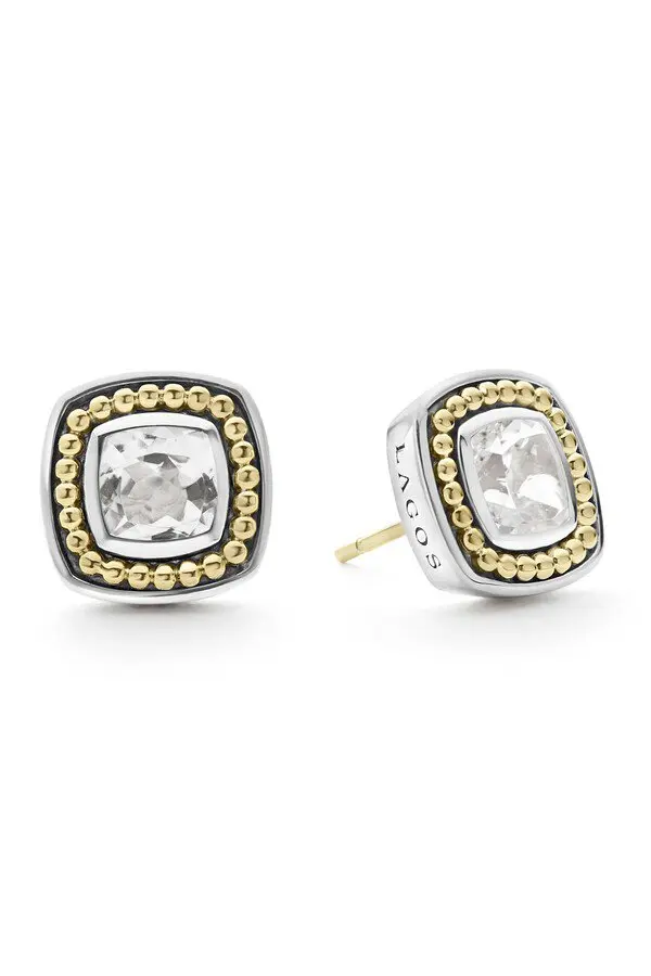 Lagos Rittenhouse Topaz Stud Earrings - White