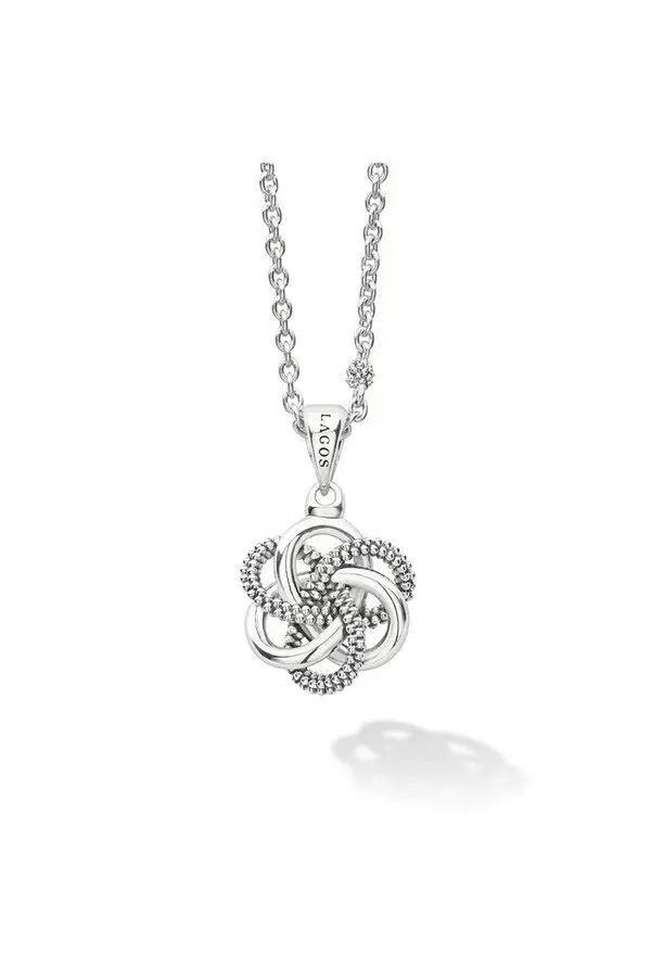 Lagos Love Knot Sterling Pendant Necklace - Silver