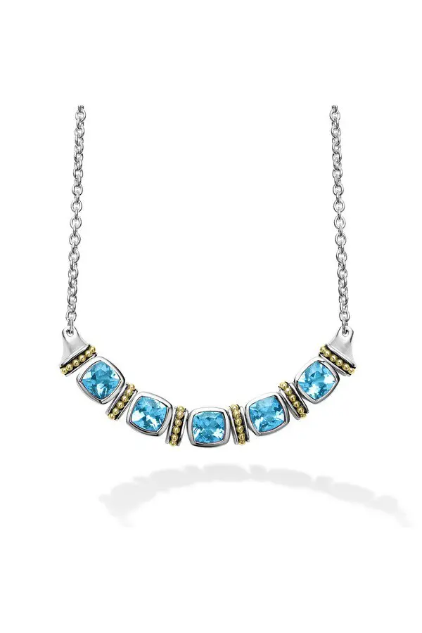 Lagos Rittenhouse Five Station Topaz Necklace - Blue