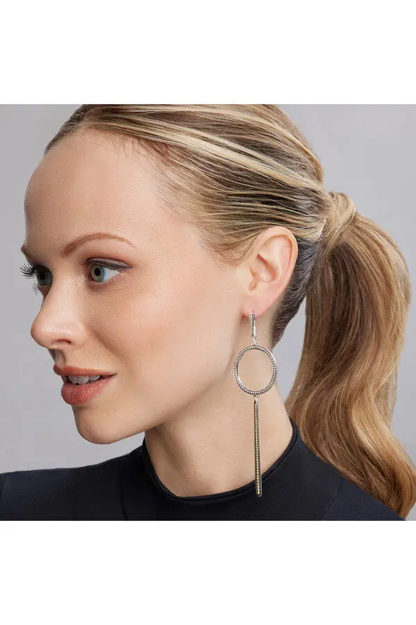 Lagos Enso Two-tone Drop Earrings