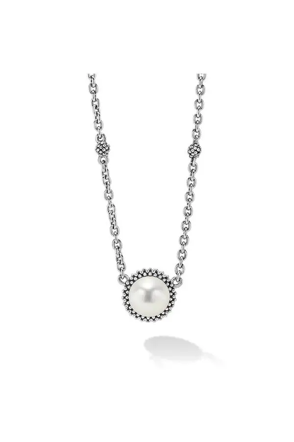 Lagos Luna Pearl Pendant Necklace - Red