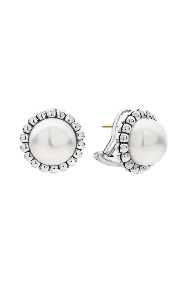 Lagos Luna Pearl Stud Earrings - Red