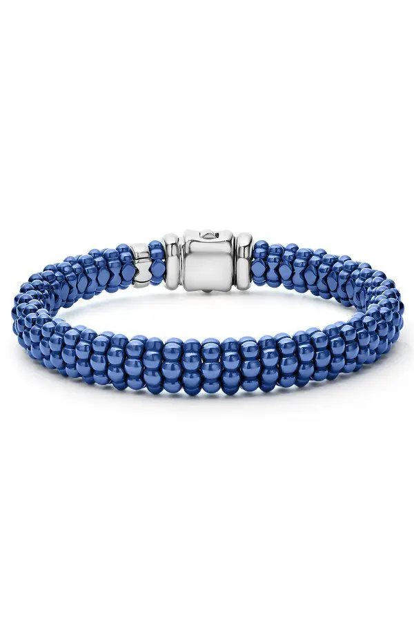 Lagos Caviar Ultramarine Ceramic Beaded Bracelet - Blue