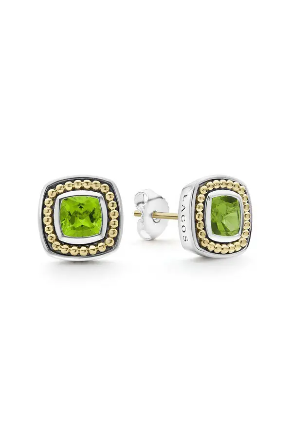 Lagos Rittenhouse Peridot Stud Earrings - Gold
