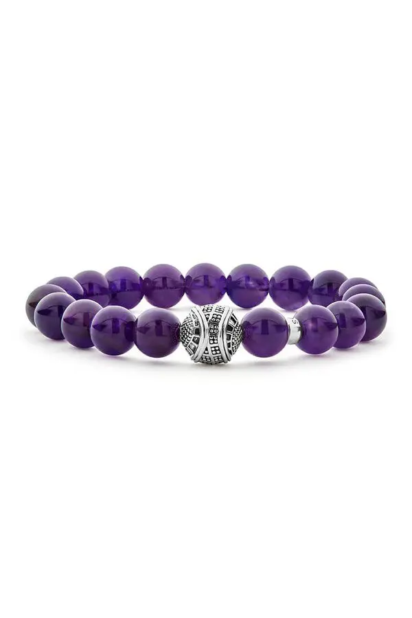Lagos Keep Memory Alive Amethyst Station Bracelet - Silver