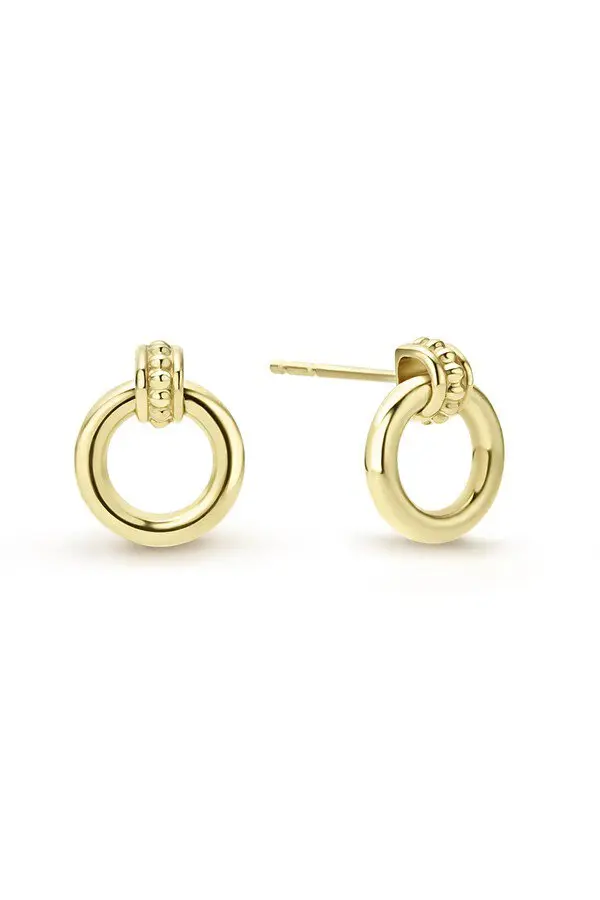 Lagos Meridian Circle Stud Earrings - Gold