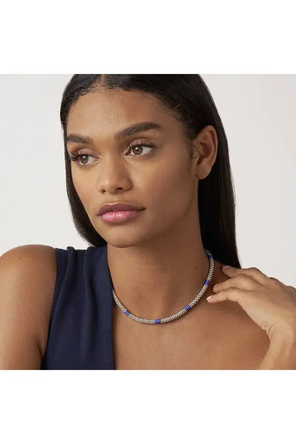 Lagos Caviar Ultramarine Ceramic Station Necklace