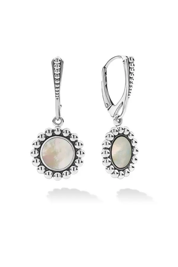 Lagos Maya Small Mother Of Pearl Drop Earrings - Silver