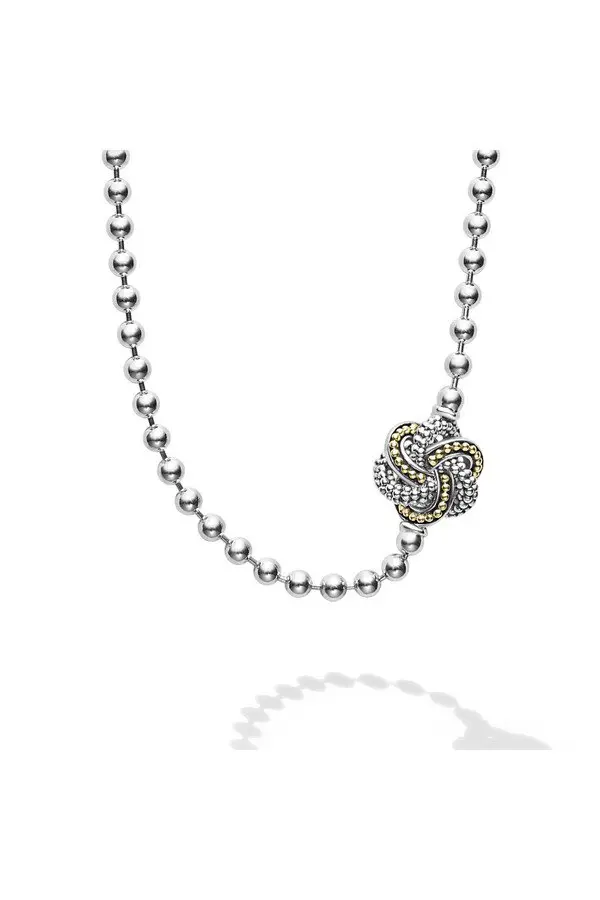 Lagos Love Knot Two-tone Necklace - Gold