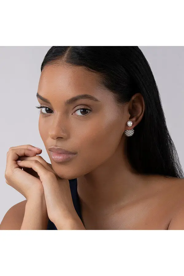 Lagos Signature Caviar Pearl Front-back Earrings - Gold