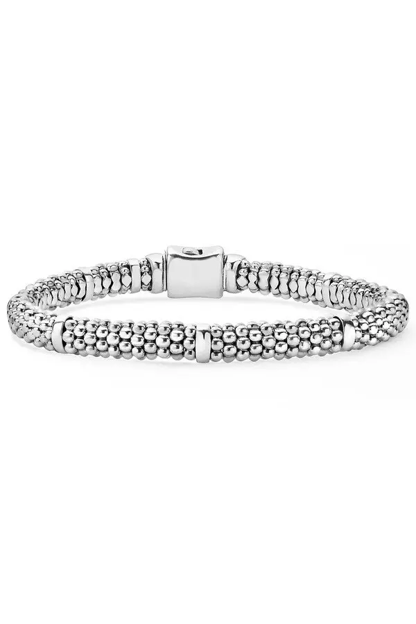 Lagos Signature Caviar Sterling Bracelet - Silver