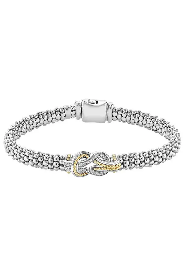 Lagos Newport Knot Diamond Bracelet - Gold