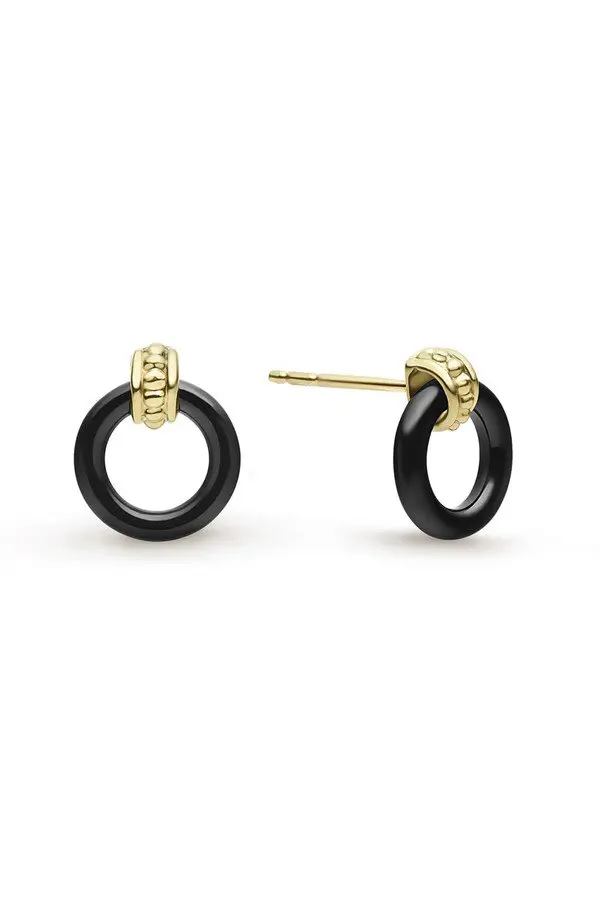 Lagos Meridian Circle Stud Earrings - Gold