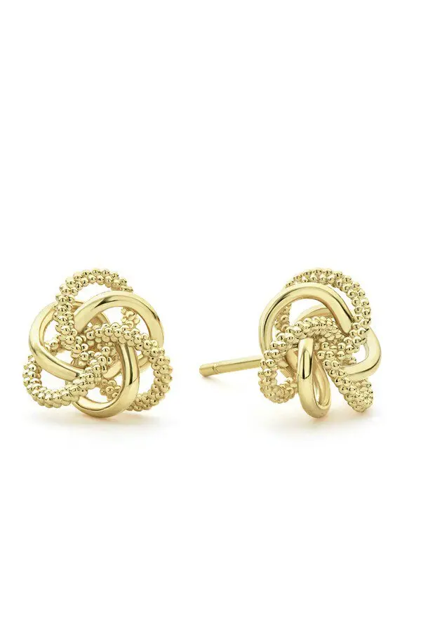Lagos 18k Love Knot Stud Earrings - Gold