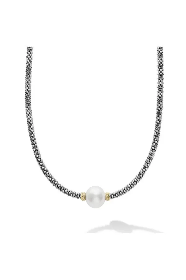 Lagos Luna Caviar Pearl Necklace - Gold