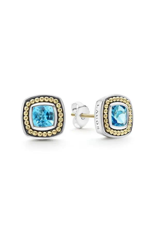 Lagos Rittenhouse Swiss Topaz Stud Earrings - Blue