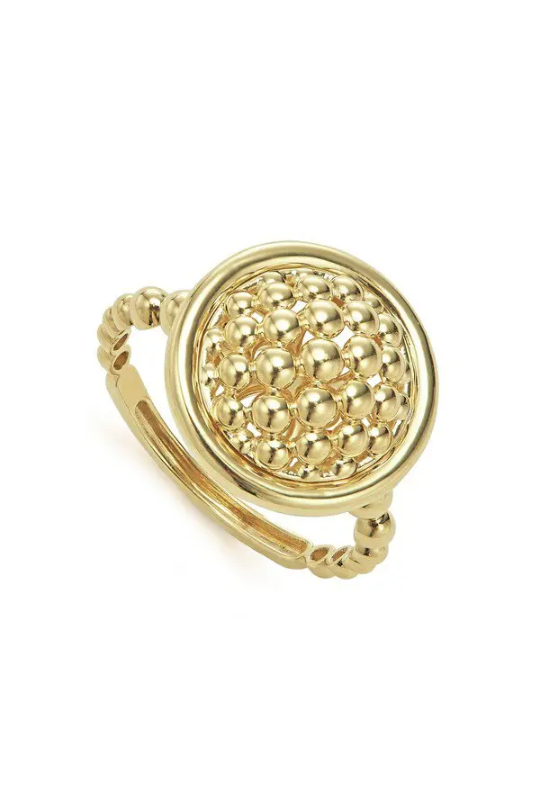 Lagos Meridian 18k Caviar Ring - Gold