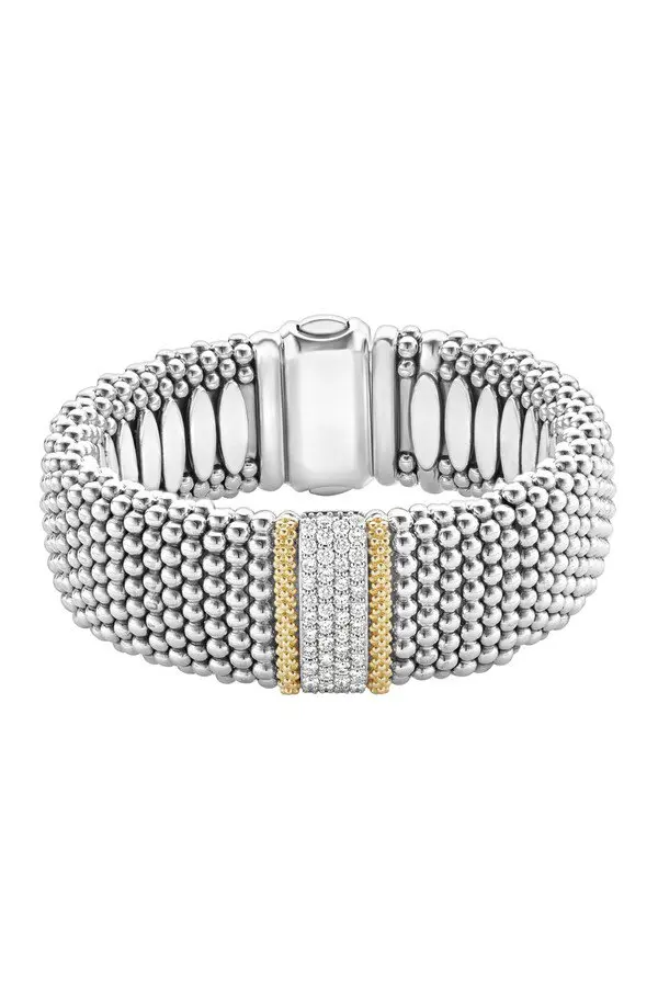 Lagos Caviar Lux Diamond Caviar Bracelet | 23mm - Gold