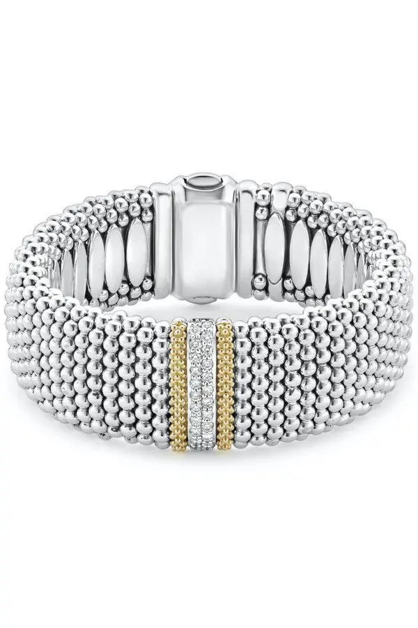 Lagos Caviar Lux Diamond Bracelet - Gold